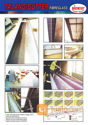 Gutter Frp Talang Air Gudang Anti U.V Karya Utama Fibreglass di Kab ...