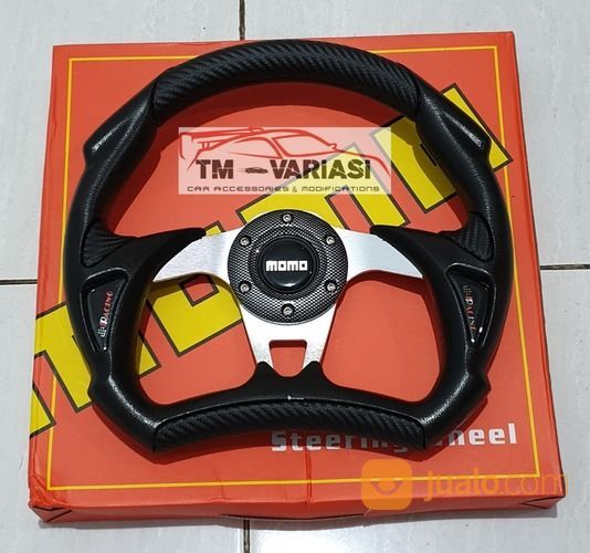 Stir Mobil Racing Momo Alien 13 Inchi Hitam Kombinasi Carbon di Kota ...