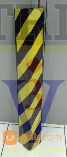Pengaman Karet Sudut Tiang Parkir Kuning Hitam,Rubber Corner Guard di ...