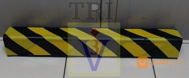 Pengaman Karet Sudut Tiang Parkir Kuning Hitam,Rubber Corner Guard di ...