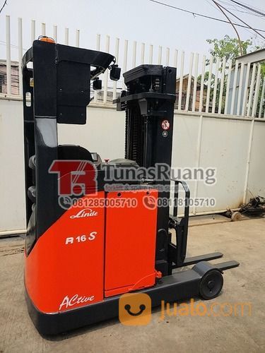 Forklift Linde 1.6 Ton Elektrik Drive In Racking Bekas Reach Truck di ...