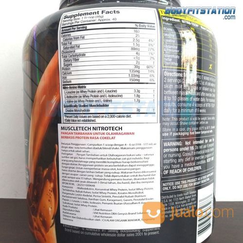 MuscleTech Nitro Tech 4 Lbs / 4lb 4lbs Iso Isolate Lb Nitrotech Whey di ...