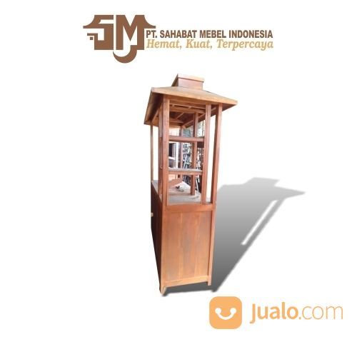 Stand Makanan Minuman Kekinian / Booth Portable 3 Jati / Gerobak Usaha ...