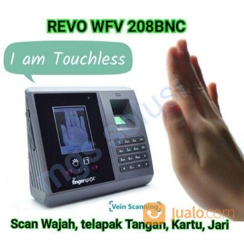 Mesin Absensi Wifi Revo WFV 208BNC Scan Absen Jari Kartu Wajah Telapak ...