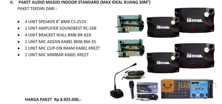 Paket Sound System MASJID STANDARD Malang Surabaya Jawa Timur di Kab ...