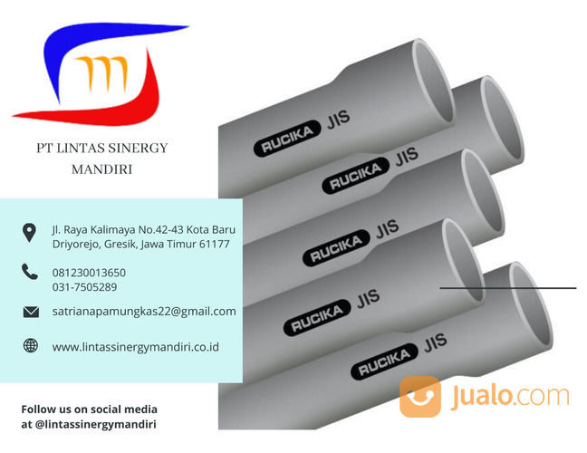 PIPA PVC RUCIKA JIS ABU ABU UKURAN LENGKAP READY di Kota Surabaya, Jawa ...