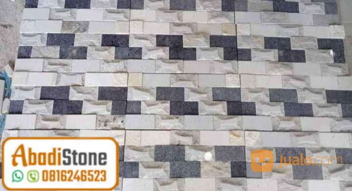 Batu Alam Tempel Dekorasi Dinding Rumah Mozaik Walclauding di Kota ...