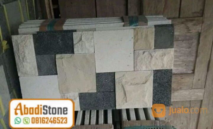 Batu Alam Tempel Dekorasi Dinding Rumah Mozaik Walclauding di Kota ...