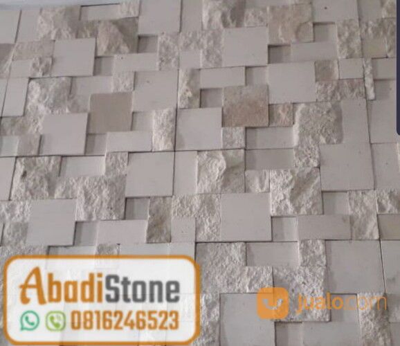 Batu Alam Tempel Dekorasi Dinding Rumah Mozaik Walclauding di Kota ...