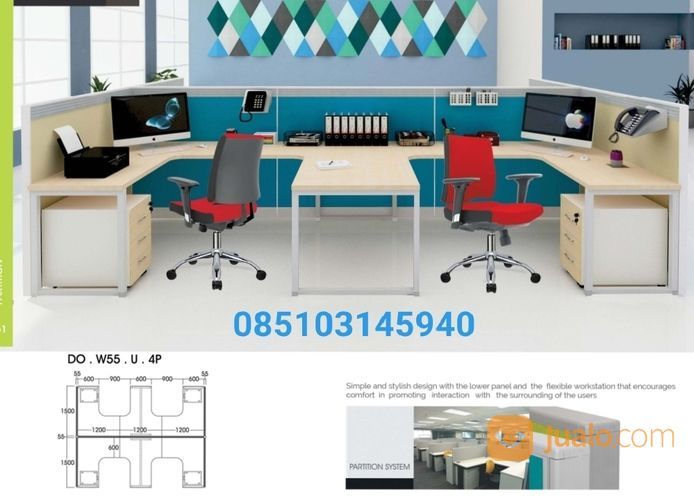 Partisi Kantor/Workstation Kantor/Cubicle Kantor Donati di Kota Jakarta ...