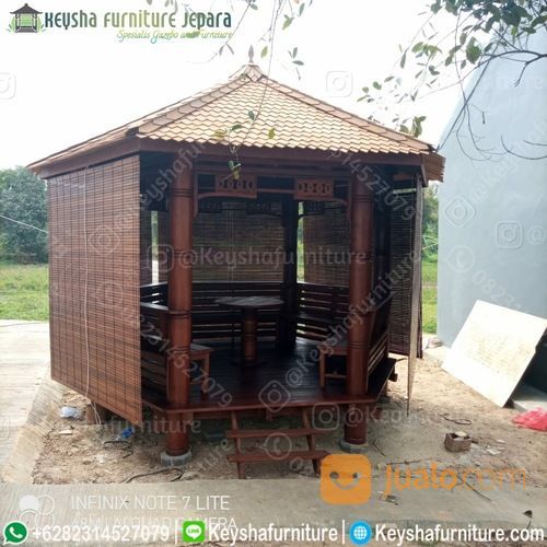 Gazebo Model Segi Enam Kayu Kelapa | Gasebo Bundar di Kab. Jepara, Jawa ...