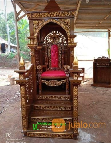 Mimbar Masjid Kubah Custom Kursi Raja Kayu Jati Berkualitas Kode Tjf ...