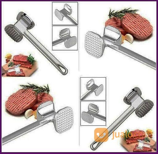 Palu Daging Stainless Meat Hammer Tenderizer Peremuk Daging Sapi Bumbu ...