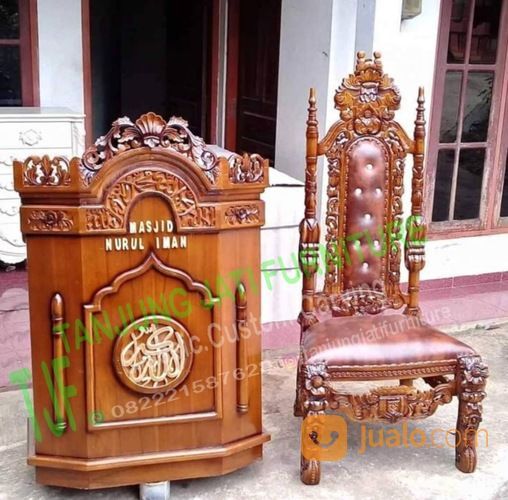 Mimbar Masjid+ Kursi Raja Kayu Jati Kode Tjf 0009 di Kota Jakarta Pusat ...