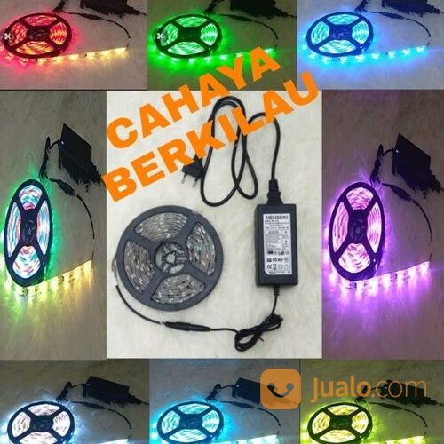LED Strip 2811 RGBIC-30 5MTR 12V Warna Warni Dan Adaptor 12v - 3AMP di ...