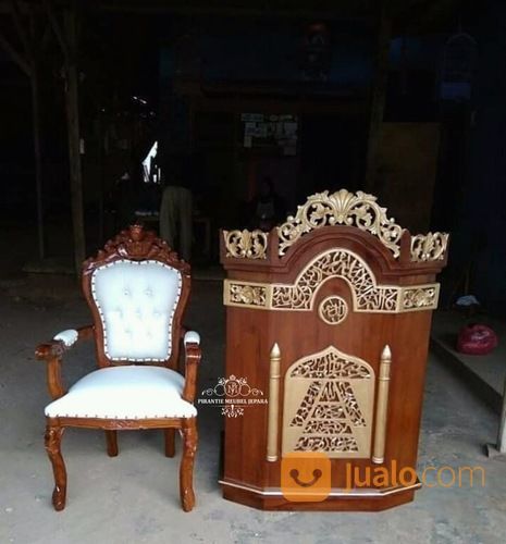 Mimbar Podium Masjid+Kursi Jati di Kab. Bantul, Yogyakarta | Jualo.com