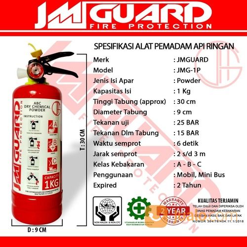 APAR 1 Kg ABC Dry Powder / Alat Pemadam Api Ringan / Fire Extinguisher ...