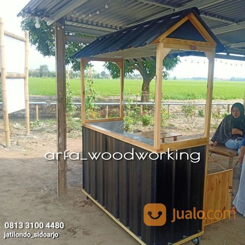 Rombong Dumsum Makanan Kuliner Semi Kontainer Kayu Kekinian di Kab ...