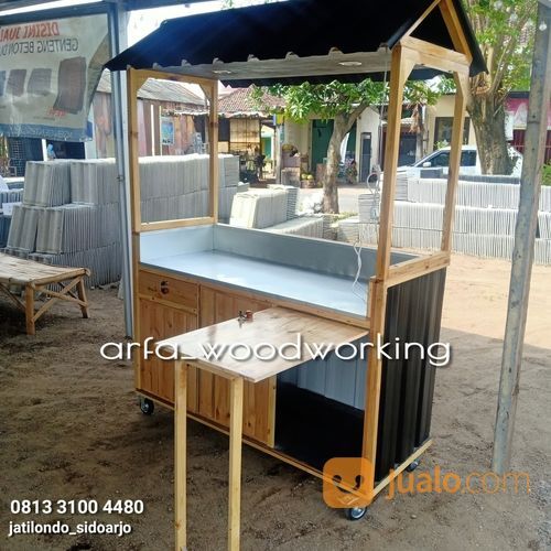 Rombong Dumsum Makanan Kuliner Semi Kontainer Kayu Kekinian di Kab ...