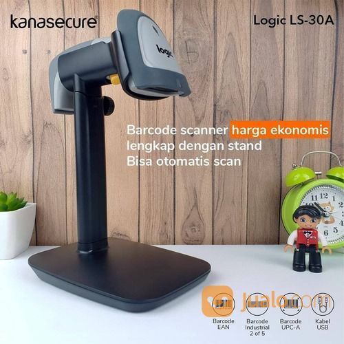 Barcode Scanner HARGA EKONOMIS Lengkap Dengan Stand Logic LS-30A di ...