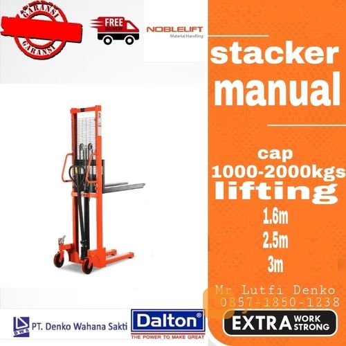 HAND STACKER PALLET MANUAL CAP 1-2 TON PROMO DAN BERGARANSI RESMI di ...