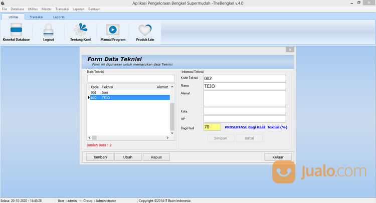 Aplikasi Kasir Toko Bengkel TheBengkel Lengkap di Kab. Kolaka, Sulawesi Tenggara | Jualo.com