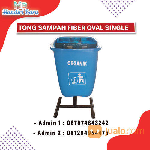 TONG SAMPAH FIBER SINGLE OVAL 50 LITER di Kab. Bogor, Jawa Barat ...