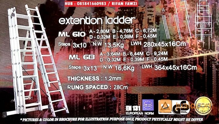 Tangga Extention 6 Meter Aluminium Solo di Kota Semarang, Jawa Tengah ...