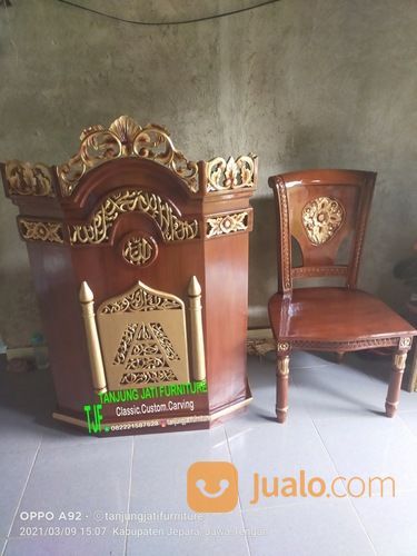 Mimbar Podium Masjid Khutbah+ Kursi Salina Kayu Jati di Kota Jakarta ...