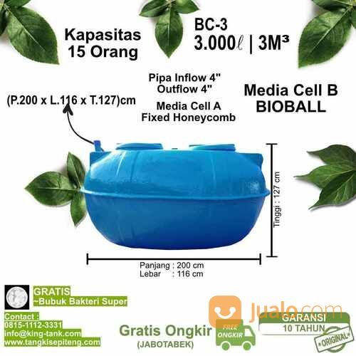 Tangki BIOTANK ANAEROB HORISONTAL 3000L / 3M3 - BIO SEPTIC TANK di Kota ...