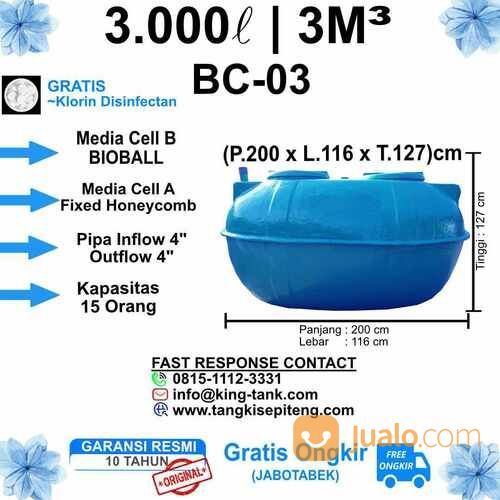 Bio Septictank 3000 L / 3M3 (BIOFIL-BIOTECH-BIOTANK) di Kota Jakarta ...