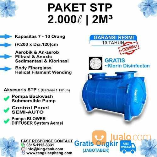 PAKET Lengkap Tangki STP BIOTECH 2000 Liter / 2M3, BIOFILTER-BIOSEPTIC ...