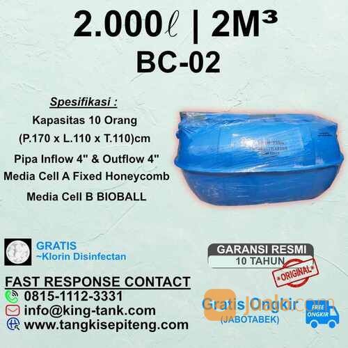 BIOTANK BIOTECH Anaerobic 2000L / 2m3 BIOFILL-BIOTECH-SEPTICTANK di ...