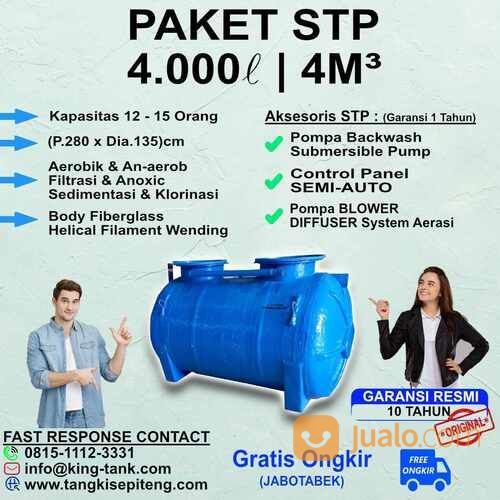 PAKET TANGKI BIOTECH STP IPAL |4000L/4m3| BIOTANK-BIOFIL-SEPTICTANK di ...