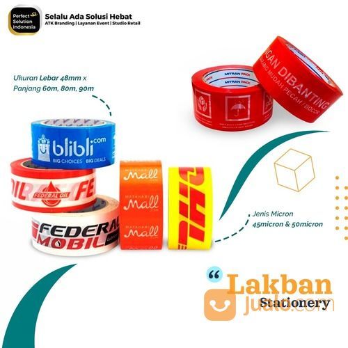 Percetakan Lakban Custom 48mm, Lakban Design Ready Ukuran Terlengkap di ...