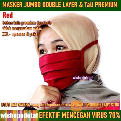Premium Masker Kain 2 Layer Ukuran Big Size di Kota Jakarta Timur, DKI ...