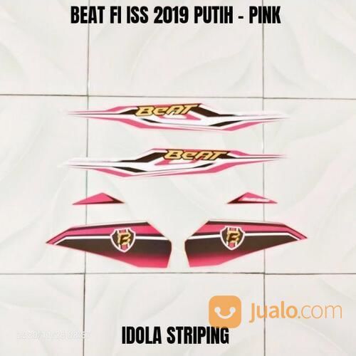 Striping Beat FI ISS 2019 Putih - Pink di Kota Jambi, Jambi | Jualo.com