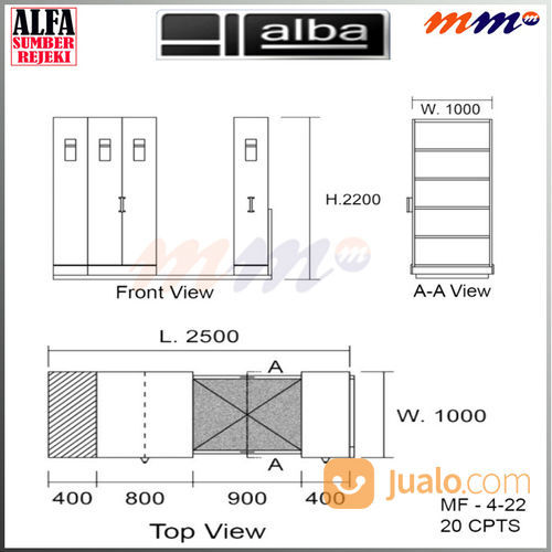 Mobile File Alba 20 Compartment, MF 4-22 ALBA di Kota Surabaya, Jawa ...
