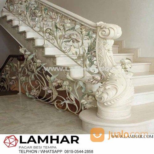 Railing Tangga Besi Tempa Motif Bunga di Kota Jakarta Barat, DKI ...