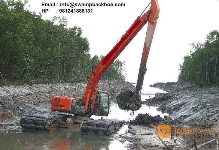 FLOATING AMPHIBIOUS EXCAVATOR SWAMP BACKHOE PONTON UNDERCARRIAGE di ...