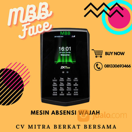 Mesin Absensi Wajah Dan Kartu MBB Face Fitur ADMS Konek Kabel LAN di ...