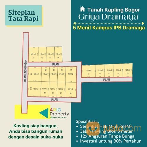 View Gunung Salak, 7 Menit Kampus IPB Dramaga, Perdana 1Jt-An/M2, Tanah ...