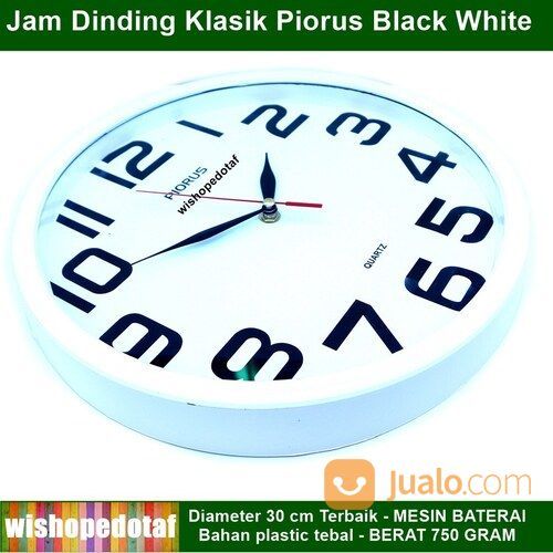 Jam Dinding Bulat Terbaru Black White di Kota Jakarta Pusat, DKI ...