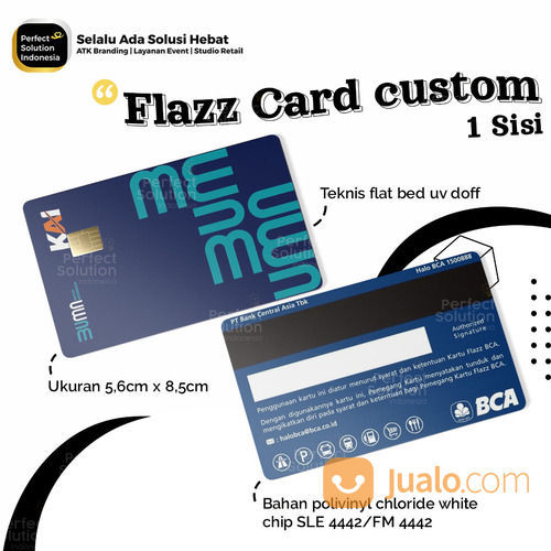 Kartu Elektronik - Flazz Card BCA Custom Full Colour 1 Sisi Saldo 0 di ...