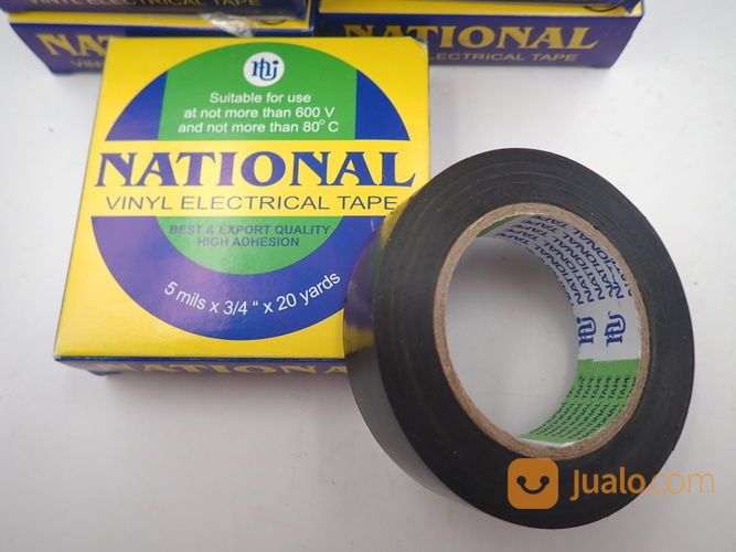 Lakban Kabel Solasi Kabel Isolasi Listrik NATIONAL Electrical Tape di ...
