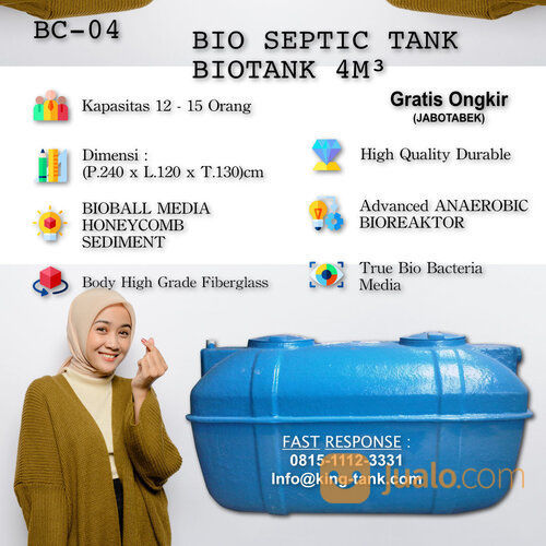 BIOTANK Septic Tank 4000 Liter / 4m3 di Kota Jakarta Barat, DKI Jakarta ...