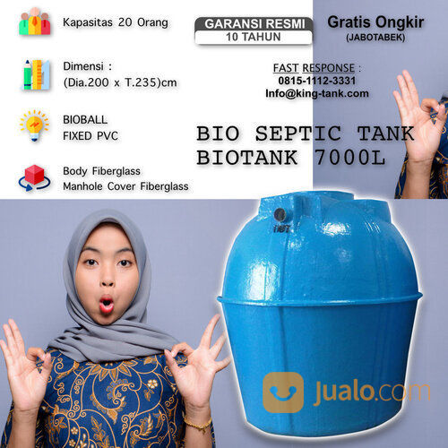 Sepiteng BIOTANK BIOFIL Vertikal 7000 Liter / 7m3 di Kota Jakarta Barat ...