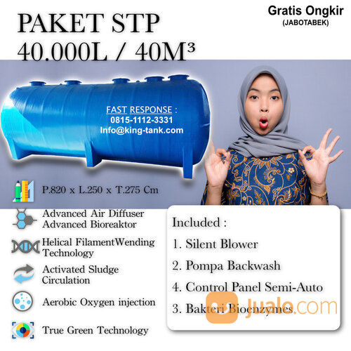 Septic Tank Biotech STP 40000 Liter / 40m3 di Kota Jakarta Barat, DKI ...