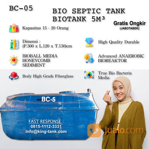 Septic Tank BIOTANK BIO 5000 Liter / 5m3 di Kota Jakarta Barat, DKI ...