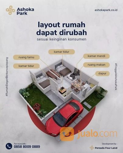 RUMAH KPR DI ASHOKA PARK 200JT'AN DP 5JT ALL IN FREE SURAT SURAT SAMPAI ...